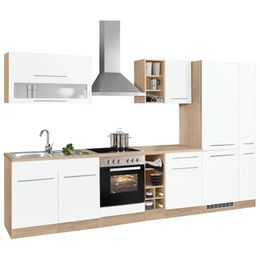 KOCHSTATION K&uuml;chenzeile &raquo;KS-Eton&laquo; ohne E-Ger&auml;te, Breite 330 cm wei&szlig; B/H/T: 330cm x 60cm