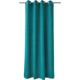 Apelt Vorhang &raquo;TASSILO&laquo; &Ouml;sen 1 Stk. tlg. HxB: 245x135, Tassilo, &Ouml;senschal mit Mettal&ouml;sen blau Polyester 245cm, &Ouml;sen, 135cm
