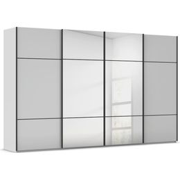 Rauch Schwebet&uuml;renschrank &raquo;Kleiderschrank Schrank Garderobe Schlafzimmerschrank SCALE-TRIO&laquo; edle dreigeteilte Front mit 2 Zierleisten Spiegel/Glas 