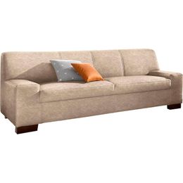 DOMO collection 2-Sitzer &raquo;Norma, zeitlos, kubisch und elegant, komfortabel, flache Armlehnen&laquo; beige B/H/T: 192cm x 74cm x 85cm, Microfaser PRIMABELLE 