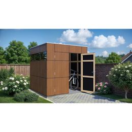 BERTILO Gartenhaus &raquo;HPL 1, in verschiedenen Farben&laquo; Fassaden-HPL in Architekturqualit&auml;t, witterungsbest&auml;ndig, farbstabil braun Massivholz ohne 