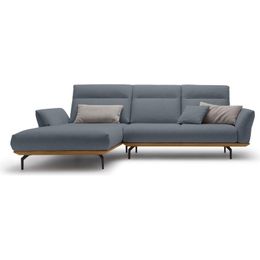 Creation BY ROLF BENZ Ecksofa &raquo;CR.460 Designsofa, verstellbare R&uuml;ckenlehne, hochwertig & bequem&laquo; Sockel in Nussbaum, Winkelf&uuml;&szlig;e in Umbragrau, Breite 