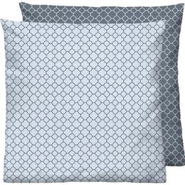 Biberna Kissenbez&uuml;ge &raquo;Mix & Match&laquo; individuell kombinierbar blau Mako-Satin, Obermaterial: 100% Baumwolle B/L: 80cm x 80cm, 1 Stk., Mako-Satin