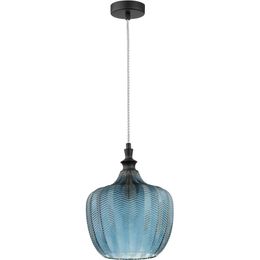NOVA LUCE H&auml;ngeleuchten &raquo;LONI&laquo; E27 1 Stk. Ohne Leuchtmittel blau 1, &Oslash; 24cm, 1 Stk.