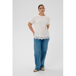 Kaffe curve T-Shirt kurzarm KColivia Regular fit in Chalk | Gr.: L