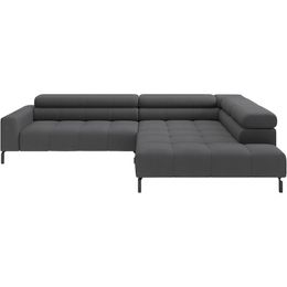 Home Affaire Ecksofa &raquo;Claya, 311 cm breit, L-Form, inkl. Kopfteilverstellung&laquo; wahlweise elektrischer Sitzvorzug grau 100% Polyester B/H/T: 311cm x 