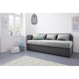 Maintal Polsterliege &raquo;Diana&laquo; grau Liegeh&ouml;he 38cm, Liegefl&auml;che B/L: 93cm x 200cm, kein H&auml;rtegrad, 5-Zonen-Komfortpolsterung