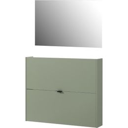 Germania Garderoben-Set &raquo;GW-Ameca&laquo; 2 Stk. tlg. gr&uuml;n Spanplatte B/H/T: 100cmcm x 200cmcm x 18cmcm, ohne Garderobenpaneel
