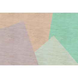 Livingwalls living walls Fototapete &raquo;Walls by Patel Inlay 1&laquo; glatt Vlies, Wand, Schr&auml;ge beige Vlies B/L: 4m x 2,7m