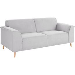Home Affaire 2,5-Sitzer &raquo;Janek Scandic Design, elegant und zeitlos&laquo; mit Federkern und Keder in scandinavischem Design grau Struktur fein ( 100% 