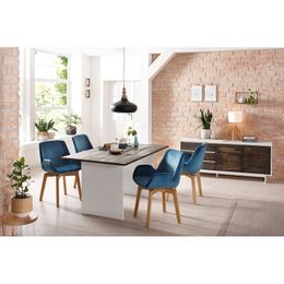 OTTO home Esstisch &raquo;Morgan&laquo; aus massivem Kiefernholz, in zwei unterschiedlichen Tischbreiten braun B/H/T: 150cm x 76cm x 90cm