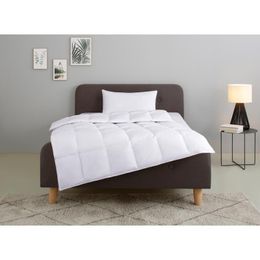 OTTO home Federbettdecke + Kopfkissen &raquo;Irah Bettdecke 135x200 cm, 155x220 cm&laquo; Set mit Kissen 80x80 cm, Sommer, Winter, Made in Germany wei&szlig; Bettdecken