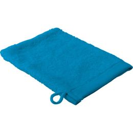 Waschhandschuh blau Baumwolle B/L: 16cmx22cm, 3 Stk.