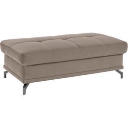 OTTO home Polsterhocker &raquo;Costello, B: 133 cm&laquo; individuell zu kombinieren, Federkern beige 100% Polyester;Samtoptik (100% Polyester) B/H/T: 133cm x 