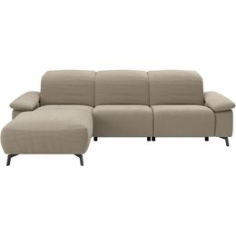 Musterring Ecksofa &raquo;MR 370, intelligenter Komfort im modernen Design&laquo; Optionale Relaxfunktion, flexible Kopfteile & klappbare Armlehnen beige 95% Polyester, 5% 