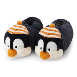 Nici Damen Pl&uuml;sch Hausschuhe &raquo;Pinguin Peppi&laquo; Hausschuh zum Schlupfen schwarz 40/43 (41)