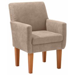 OTTO home Sessel &raquo;Fehmarn&laquo; komfortable Sitzh&ouml;he von 54 cm, in 3 verschiedenen Bezugsqualit&auml;ten beige Luxus Microfaser (Zusammensetzung: 100% Polyester