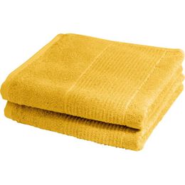 Fleuresse Duscht&uuml;cher &raquo;2828&laquo; Duschhandt&uuml;cher, Handt&uuml;cher, Walkfrottee, 100% Baumwolle gelb Frottier, Obermaterial: 100% Baumwolle B/L: 70cmx140cm, 2 