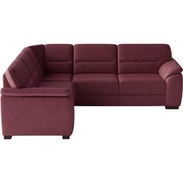Sit & More sit&more Ecksofa &raquo;Montego L-Form, B: 256 cm, gro&szlig;e Stoffauswahl, Komfort Sitzh&ouml;he 46cm&laquo; wahlweise mit Schlaffunktion und Schubkasten rot 100% 
