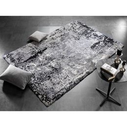 OCI DIE TEPPICHMARKE Teppich &raquo;JUWEL LIRAY, auch als L&auml;ufer und in Rund&laquo; rechteckig 20 mm H&ouml;he Kurzflor, Wohnzimmer, Marmor Optik, Hoch Tief Effekt, 
