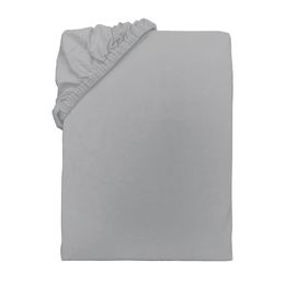Tom Tailor HOME Spannbettlaken grau Jersey, Obermaterial: 100% Baumwolle B/L: 200cm, 1 Stk., Jersey, 140-160x200 20cm