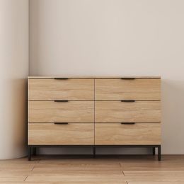 OTTO home Kommode &raquo;Jorinde&laquo; Melaminoberfl&auml;che, flexibler Stauraum und robustes Metallgestell braun ABS-Kunststoff, Holzwerkstoff, MDF, Melamin B/H/T: 