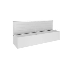 BioHort Sichtschutzelement &raquo;mit Acrylglas f&uuml;r Hochbeet 4x1&laquo; aus Stahl silber Stahl H/L: 91,1cm x 398,3m
