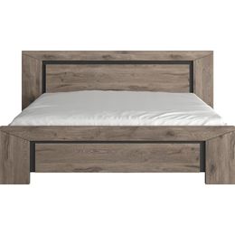 Jugendbett &raquo;Brugge&laquo; 1 Stk. tlg. In 2 Farben erh&auml;ltlich braun Liegefl&auml;che L&auml;nge B: 200cm x 160cm, H&ouml;he Bett: 88cm H&ouml;he Bettseite: 37cm H&ouml;he Liegefl&auml;che