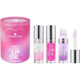 Essence Damen Lippenstift-Set &raquo;HYDRA KISS LIP OIL TRIO&laquo; bunt Einheitsgr&ouml;&szlig;e