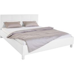 Westfalia Schlafkomfort Polsterbett wei&szlig; Bezug Bett: 100% Polyurethan;Bonnell-Federkernmatratze: 51% Polypropylen, 39% Polyester, 10% Baumwolle;Kaltschaummatratze: 100% 