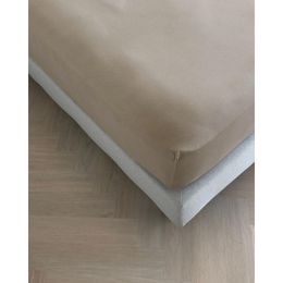 Kayori Spannbettlaken &raquo;Tara&laquo; Hergestellt aus GOTS-zertifizierter Bio-Baumwolle braun Jersey-Elasthan, Obermaterial: 95% Baumwolle, 5% Elasthan (LYCRA 