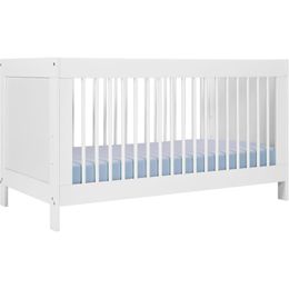 Inter Link Babybett &raquo;Pinora, 70x140 cm, Teilmassiv Fichte, 3 herausnehmbare Schlupfsprossen&laquo; 1 tlg. Inkl. h&ouml;henverstellbarem Lattenrost, mit Rausfallschutz 