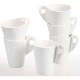 Retsch Arzberg Becher &raquo;Julie&laquo; 6-teilig beige Porzellan 11,5cm, 250ml, 6 Stk.