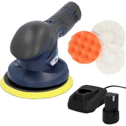 Cartrend Akku-Poliermaschine 12V blau Mit Akku-Zustandsanzeige