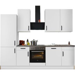 Wiho-K&uuml;chen wiho K&uuml;chen K&uuml;chenzeile &raquo;"Simi", mit verstellbaren F&uuml;&szlig;en, Breite 280 cm,&laquo; wahlweise mit E-Ger&auml;ten, Soft-Close-Funktion in Schubk&auml;sten & Ausz&uuml;gen wei&szlig; 