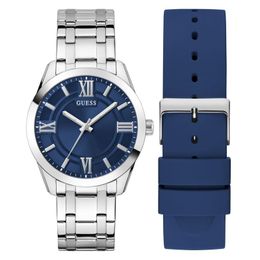 Guess Herren Quarzuhr &raquo;ELLIOT&laquo; Armbanduhr, Herrenuhr, Edelstahlarmband, Ideal auch als Geschenk Einheitsgr&ouml;&szlig;e
