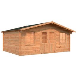 Palmako Gartenhaus &raquo;Klara&laquo; 17 qm braun Massivholz ohne Dacheindeckung