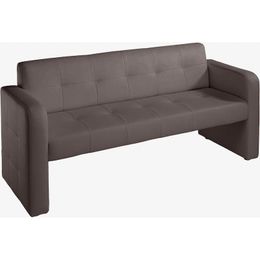 exxpo - sofa fashion Sitzbank &raquo;Barista K&uuml;chensofa, kompakte Stellma&szlig;e, Sitzh&ouml;he 49cm&laquo; mit R&uuml;ckenlehne grau Carabu (50%Polyester, 35%Polyacryl, 15%