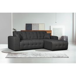 Home Affaire Ecksofa &raquo;Nosia L-Form&laquo; incl. 2 Zierkissen, mit feiner Steppung grau 100% Polyester B/H/T: 234cm x 85cm x 163cm, Struktur fein, Recamiere 