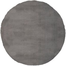 Kayoom Teppich &raquo;Chaplin 545&laquo; rund 22 mm H&ouml;he Kurzflor, Modernes Muster, Uni, Fu&szlig;bodenheizungsgeeignet, Wohnzimmer Polyester &Oslash; 80cm 1 Stk., 22mm, &Oslash; 80cm