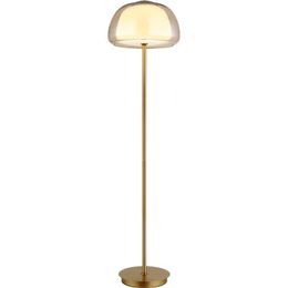 Globo LIGHTING Stehlampe &raquo;AVILA&laquo; LED-Modul 1 Stk. LED Stehleuchte f&uuml;r Wohnzimmer dimmbar, modern, Memoryfunktion gold 1, &Oslash; 38cm H: 150cm, 1 Stk.