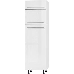 Optifit K&uuml;hlumbauschrank &raquo;Bern&laquo; 60 cm breit, 212 cm hoch, mit h&ouml;henverstellbaren Stellf&uuml;&szlig;en wei&szlig; wei&szlig;, B/H/T: 60cm x 211,8cm x 58,4cm, T&uuml;ren: 2 Stk.