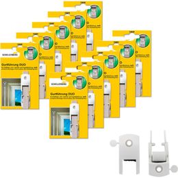 Schellenberg Rollladen-Gurtf&uuml;hrung &raquo;Duo f&uuml;r das Rollladensystem Mini&laquo; Set, 10 Stk. tlg. inkl. Zugluftdichtung und Gurtleitrolle wei&szlig; Kunststoff 