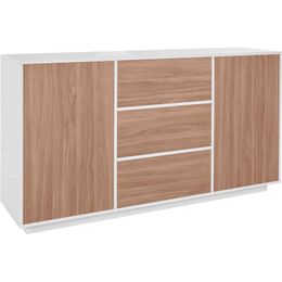 Home Affaire Sideboard &raquo;bloom&laquo; Breite ca. 160 cm wei&szlig; B/H/T: 160cm x 86cm x 41,4cm, 3 Stk., 2 Stk.