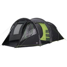 High Peak Tunnelzelt &raquo;Paros 5&laquo; 5 Personen Set, mit Transporttasche gr&uuml;n B/H/L: 310cm x 200cm x 480cm Tunnelzelt
