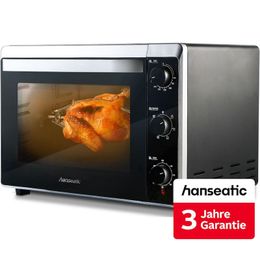 Hanseatic Minibackofen &raquo;XXL Volumen 42 L, Zeitschaltuhr&laquo; inkl. 3 Jahre Herstellergarantie schwarz Einheitsgr&ouml;&szlig;e
