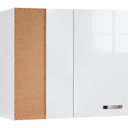 KOCHSTATION Eckh&auml;ngeschrank &raquo;KS-Cara&laquo; wei&szlig; wei&szlig;, B/H/T: 80cm x 70,4cm x 34,9cm, T&uuml;ren: 1 Stk.