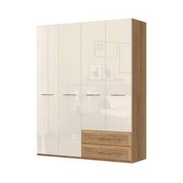 OTTO home Kleiderschrank &raquo;Gala, beige hochgl&auml;nzend UV lackiert, kratzfest, FSC-zertifiziert&laquo; abgerundete Schubladen aus MDF im Holzdekor, soft-close, 