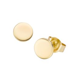 Firetti Damen Paar Ohrstecker &raquo;Schmuck Geschenk Silber 925 Ohrschmuck Kreise&laquo; gold 6,7mm, Silber 925 (Sterlingsilber)