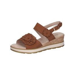 Caprice Sandale in COGNAC NUBUC | Gr.: 36